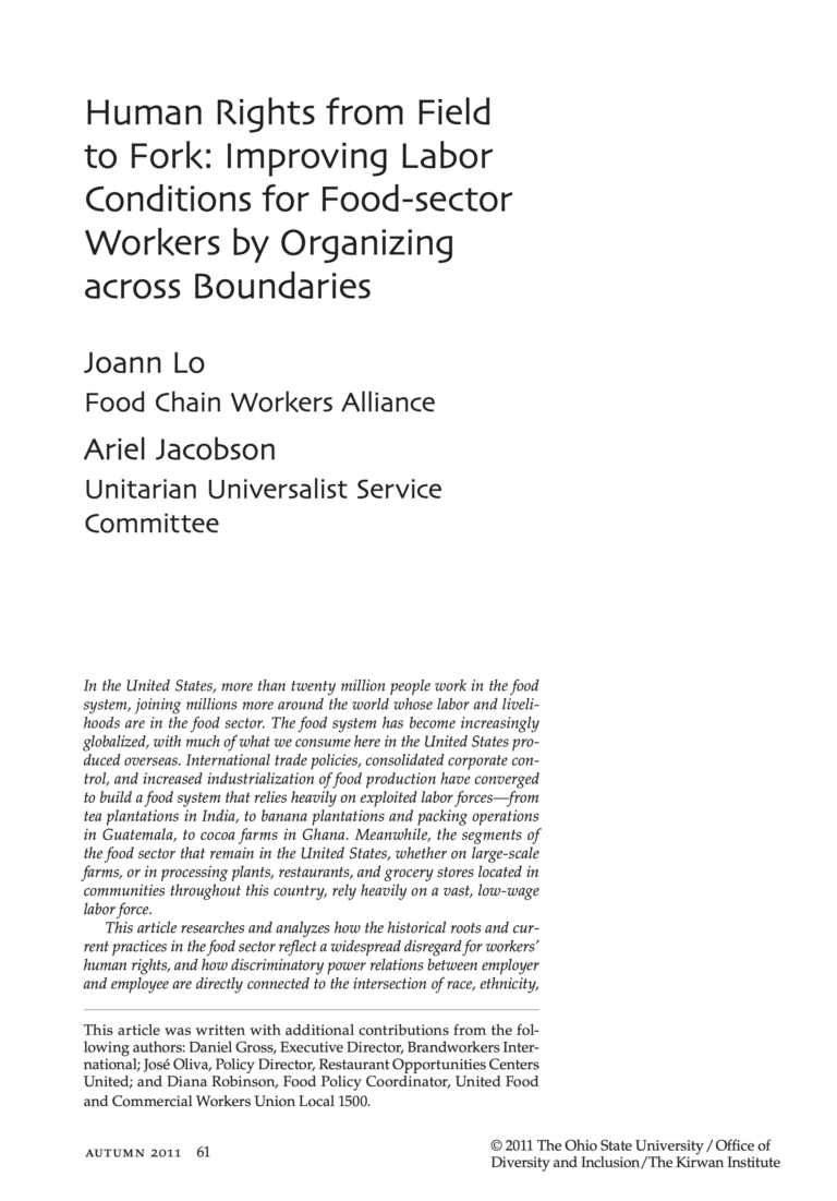 Reports - Food Chain Workers Alliance